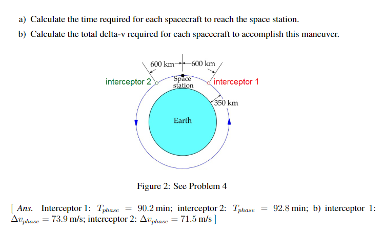 Solved 4. The space station (target) and spacecraft 1 and 2 | Chegg.com