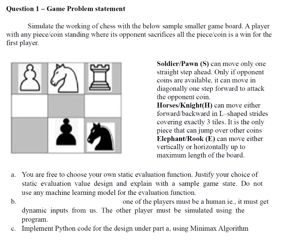 Solved Question 1 - Game Problem statement Simulate the | Chegg.com
