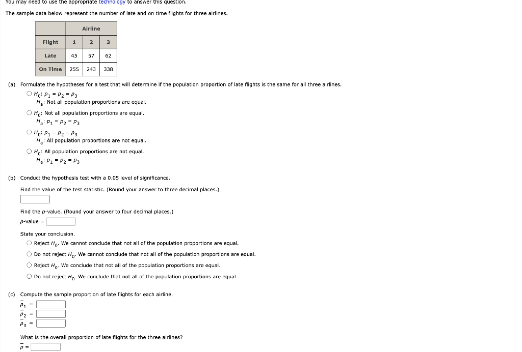 Solved The sample data below represent the number of late | Chegg.com