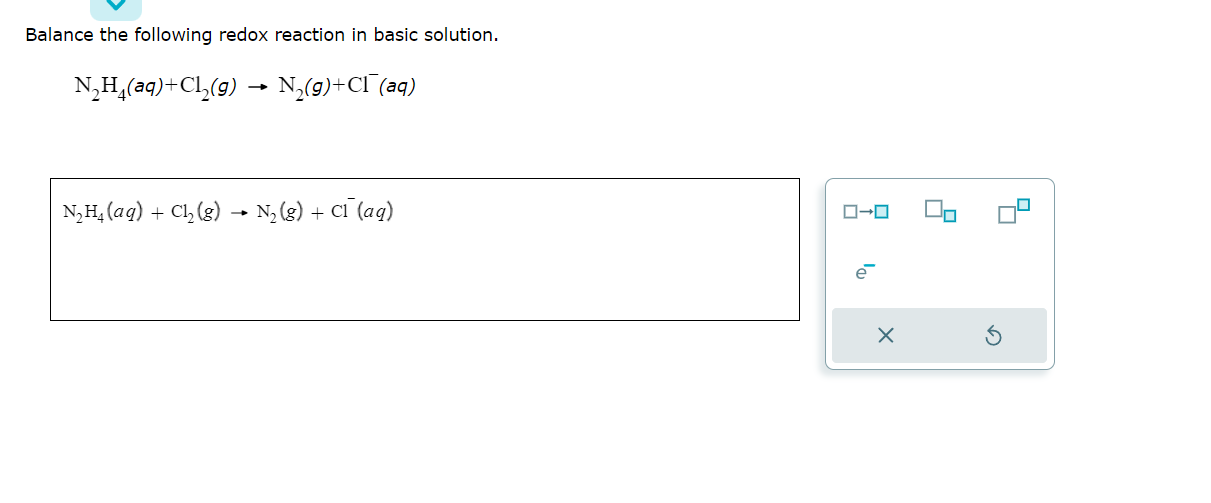 Solved Balance the following redox reaction in basic | Chegg.com