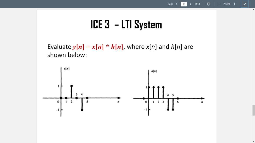 Solved Evaluate y[n]=x[n]∗h[n], where x[n] and h[n] are | Chegg.com