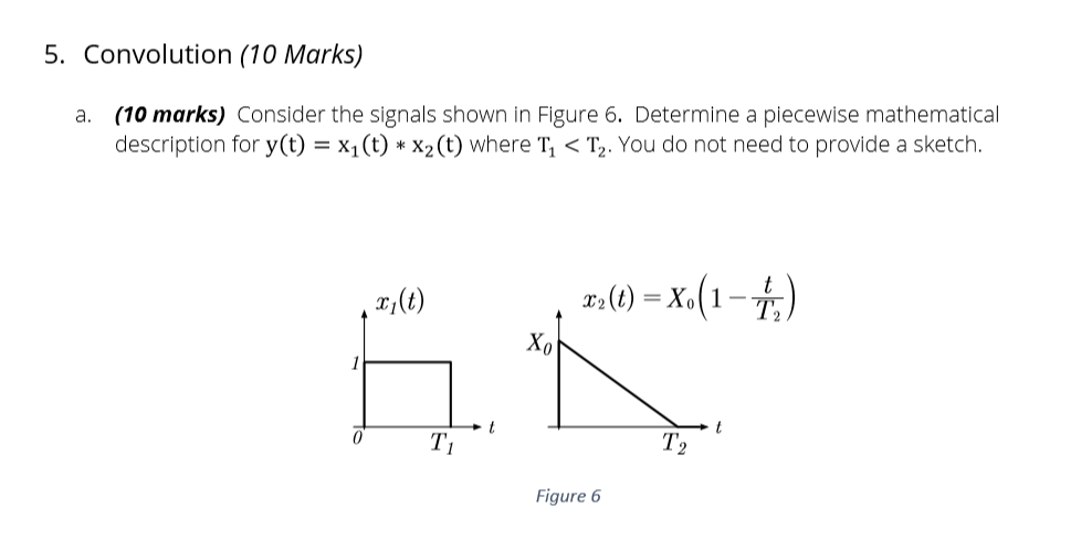 Solved 5. Convolution (10 Marks) a. (10 marks) Consider the | Chegg.com
