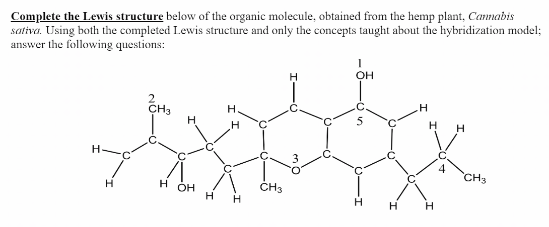 Solved Complete the Lewis structure below of the | Chegg.com