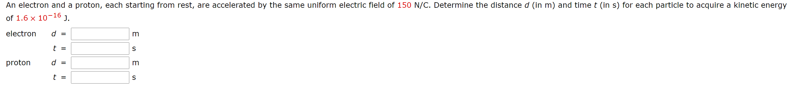 Solved An electron and a proton, each starting from rest, | Chegg.com
