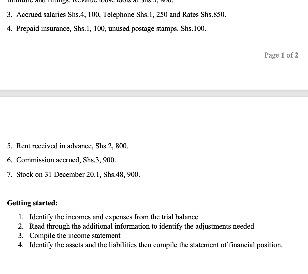 ABC Traders Additional information 1. Adjust | Chegg.com