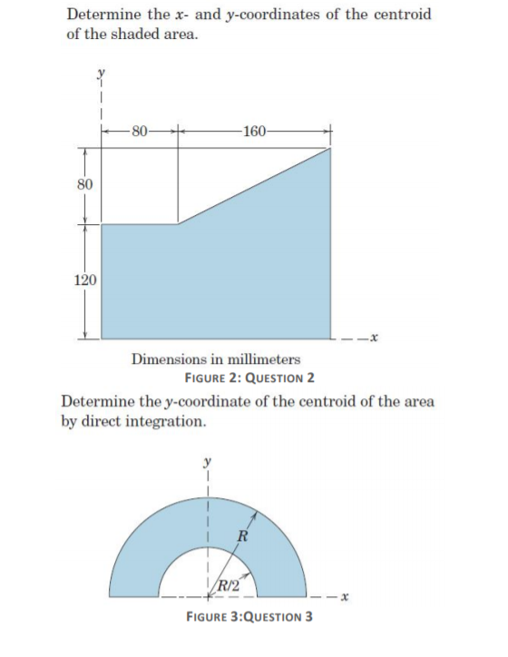 Solved Determine The X And Y Coordinates Of The Centroid Of