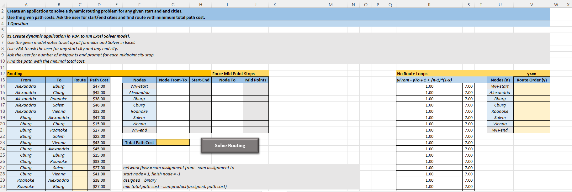 Solved 1 Create Dynamic Application In Vba To Run Excel
