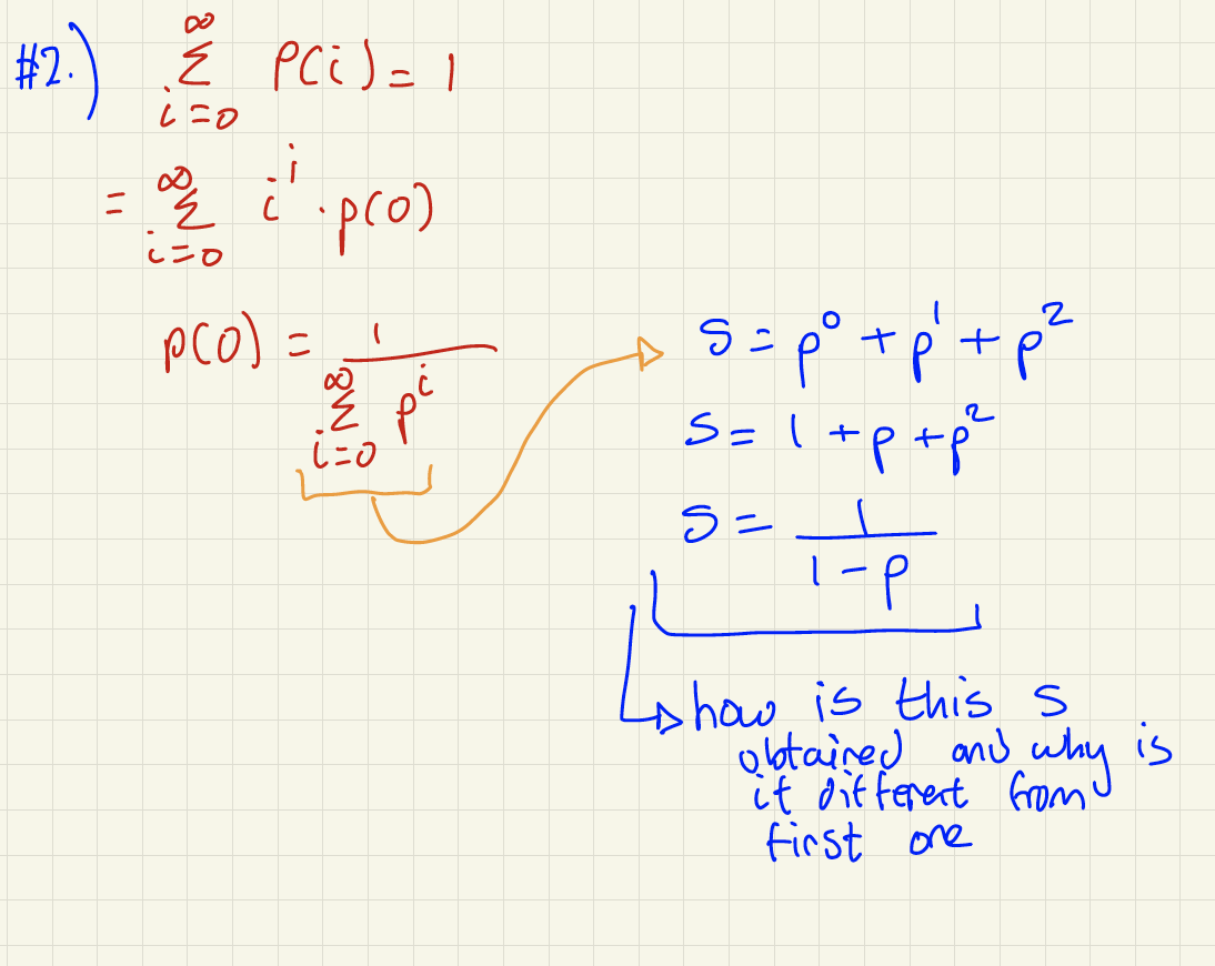 Solved \#1.) P(0)+P(1)+P(2)=1 p(0)+p⋅p(0)+p2⋅p(0)=1 | Chegg.com