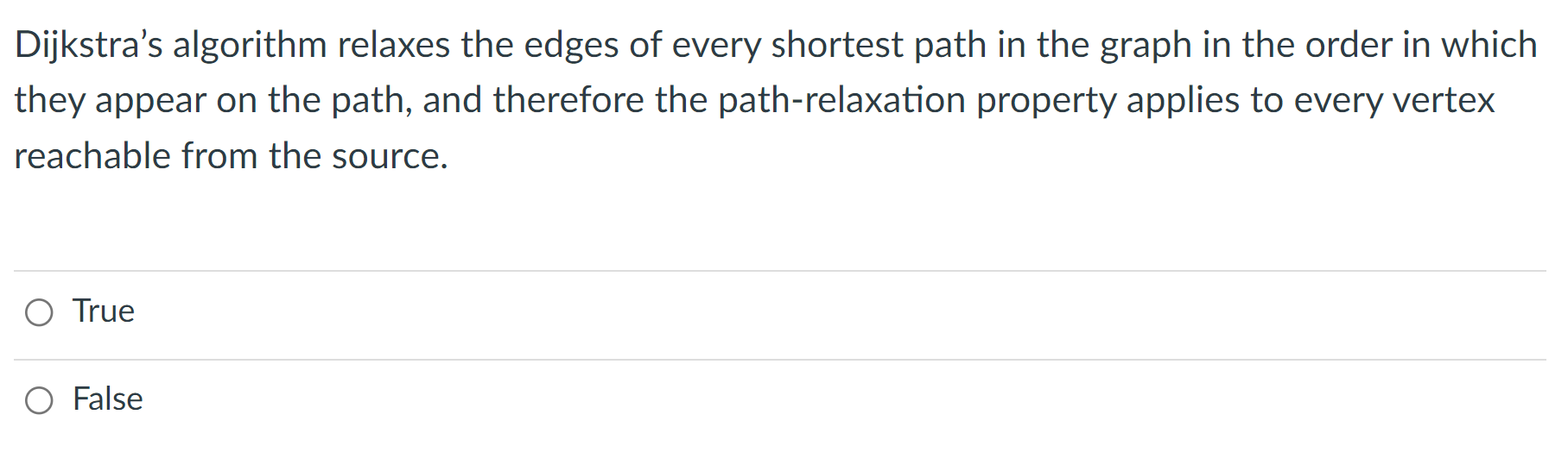 Solved Dijkstra's algorithm relaxes the edges of every | Chegg.com