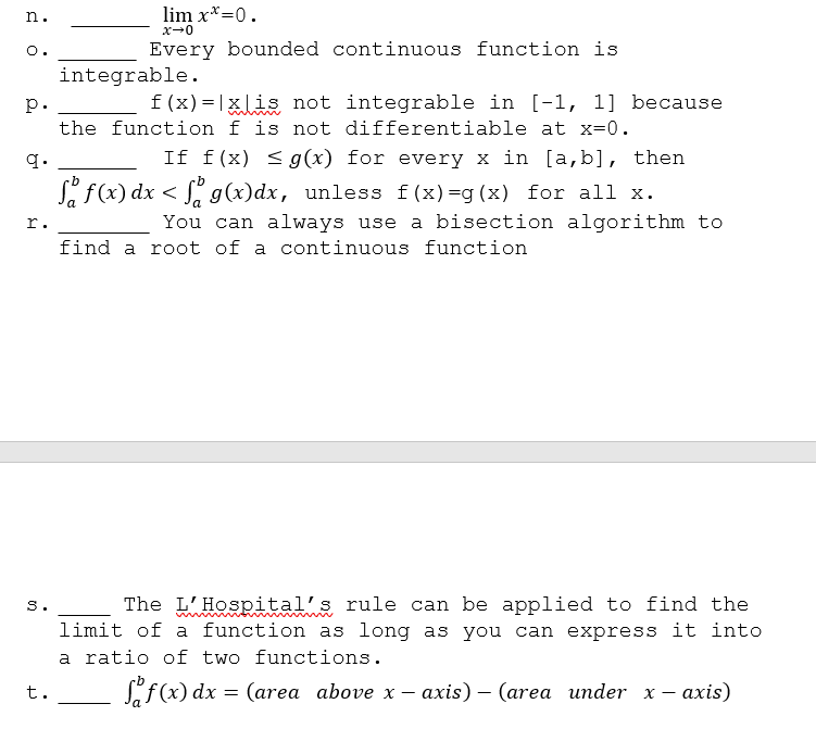Solved n. o. p. lim x*=0. x0 Every bounded continuous | Chegg.com