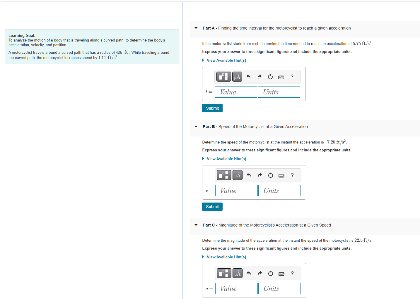 Solved Part A - Finding the time interval for the | Chegg.com