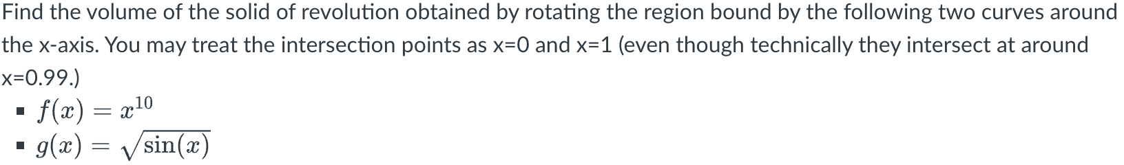 Solved Find the volume of the solid of revolution obtained | Chegg.com