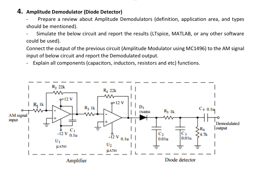 3. Amplitude Modulator using MC1496 - Prepare a | Chegg.com