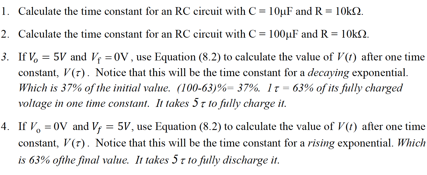 Solved X(τ)=Xf+(Xo−Xf)e−1Calculate the time constant for an | Chegg.com