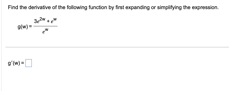 Solved Find the derivative of the following function by | Chegg.com
