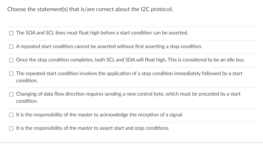 Solved Choose the statement(s) that is/are correct about the | Chegg.com