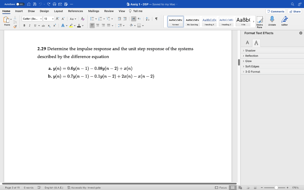 Solved 2.29 Determine the impulse response and the unit step | Chegg.com