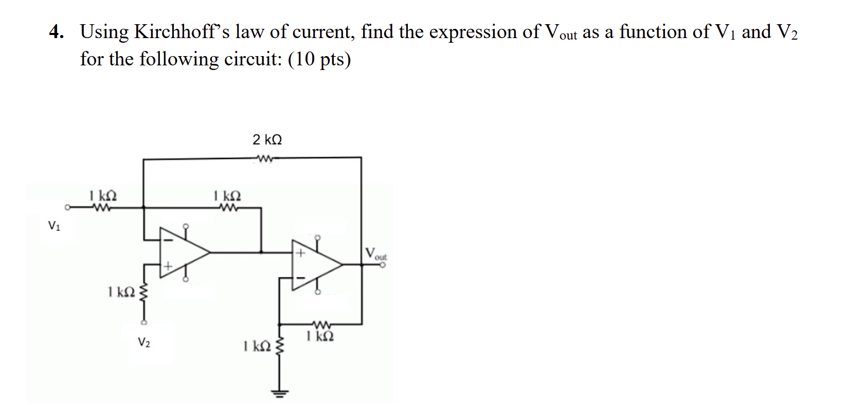 Solved Using Kirchhoff's law of current, find the expression | Chegg.com