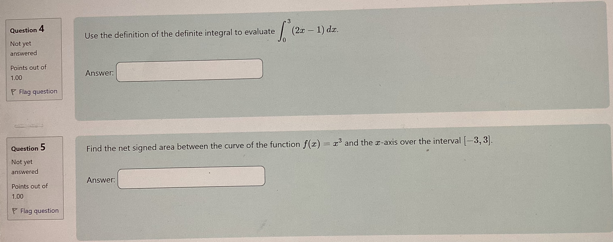 Solved Use the definition of the definite integral to | Chegg.com