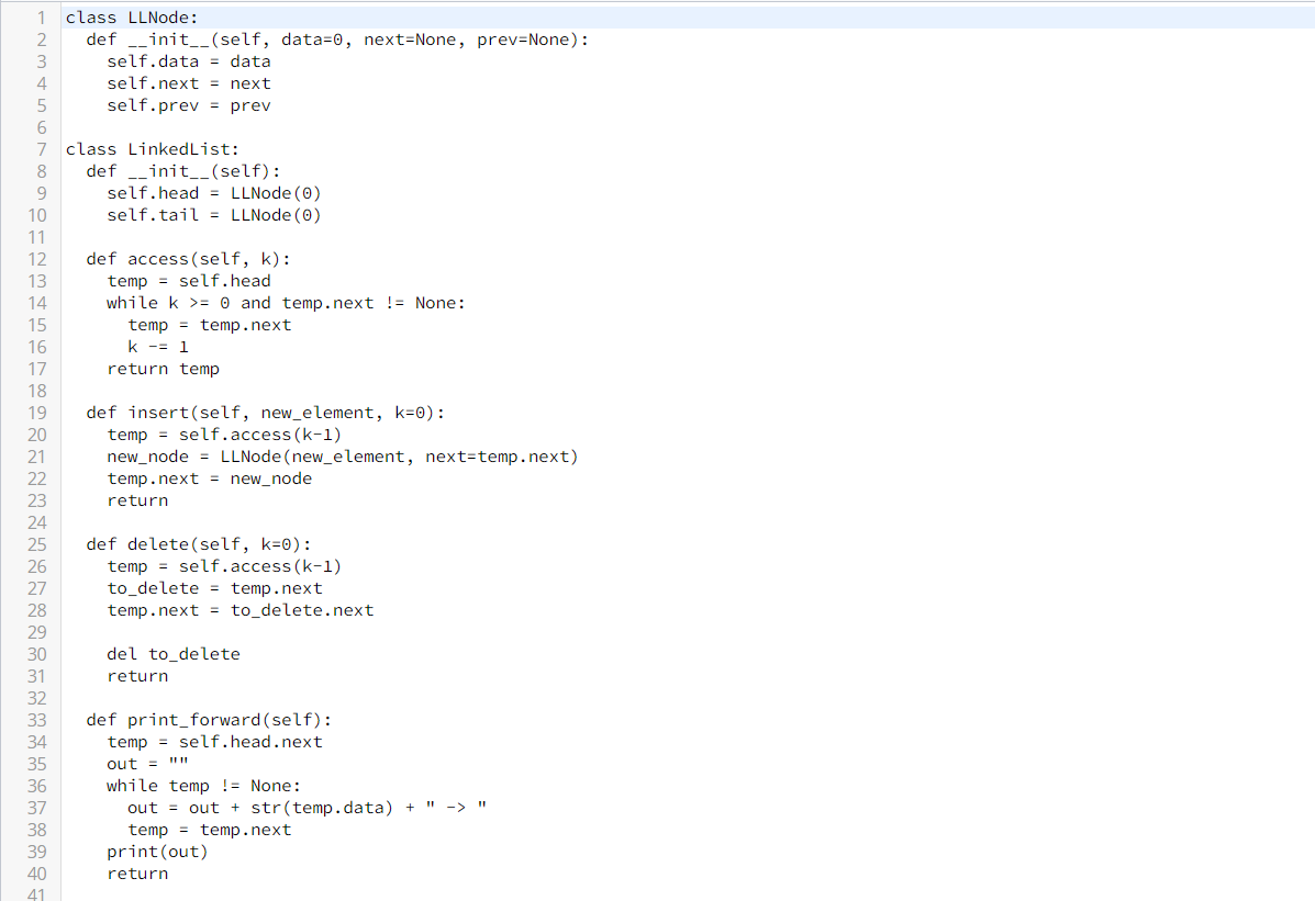 Solved Going From A Singly Linked List To A Doubly Linked