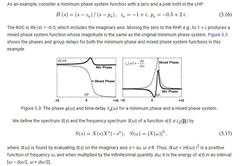 Consider the example below for minimum phase system. | Chegg.com