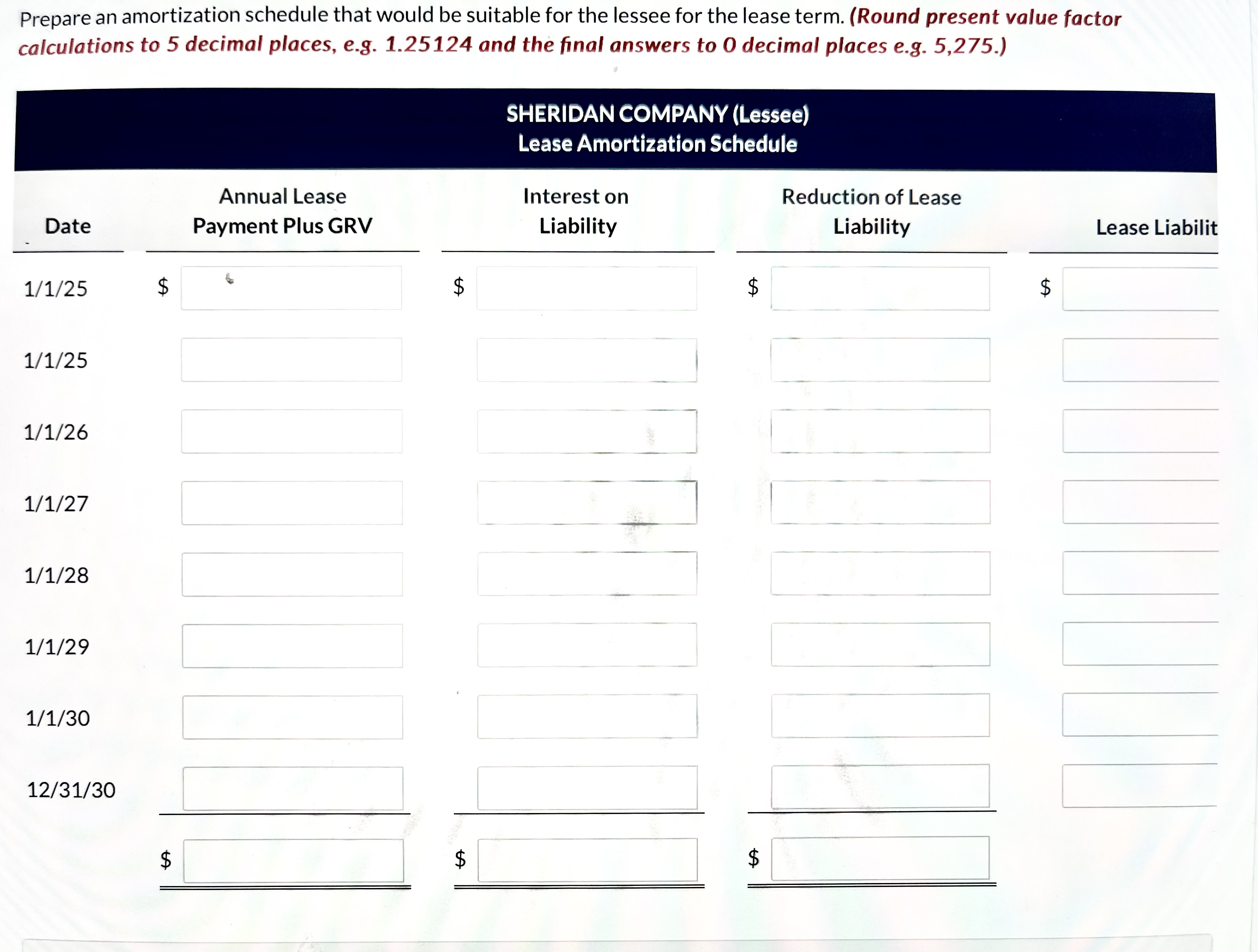 Solved The following facts pertain to a non-cancelable lease | Chegg.com