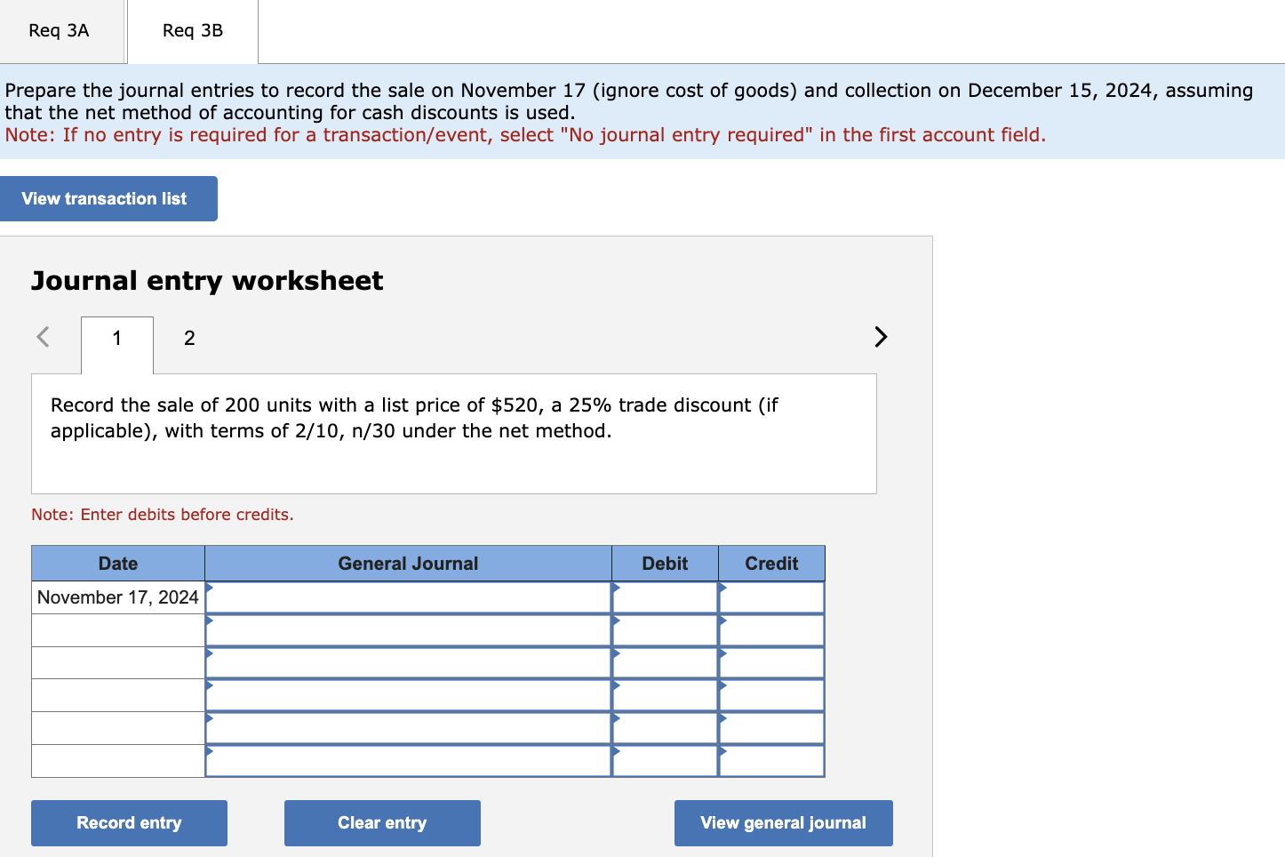 Solved Required information Exercise 7-5 (Algo) Trade and | Chegg.com