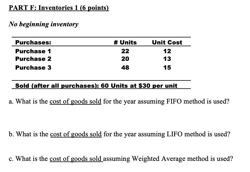 Solved Please show work and answer quick !!PART F: | Chegg.com