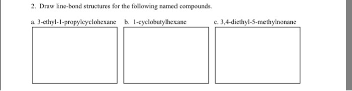 Solved Draw line-bond structures for the following named | Chegg.com