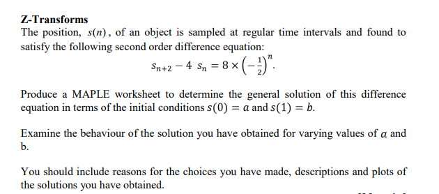 Solved Using either Maple or Mupad software, complete the | Chegg.com