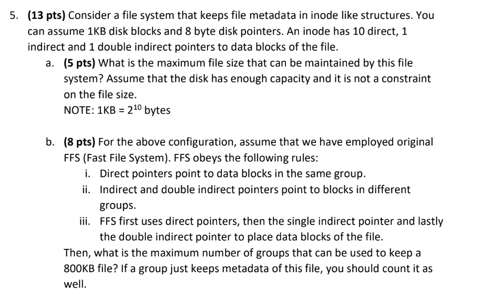 Solved Consider a file system that keeps file metadata in | Chegg.com