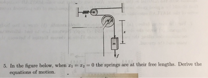 Solved 5. In the figure below, when x-x2 = 0 the springs are | Chegg.com