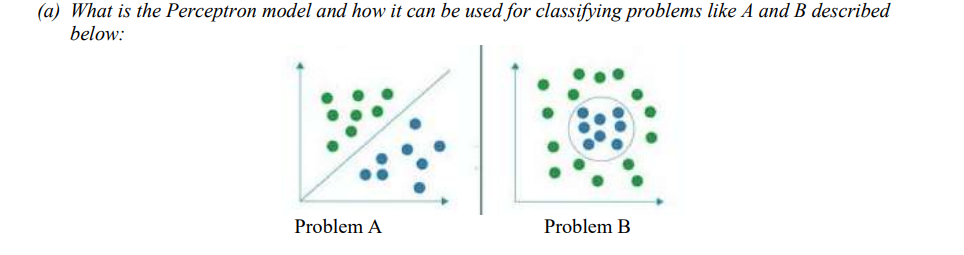 Solved (a) What is the Perceptron model and how it can be | Chegg.com