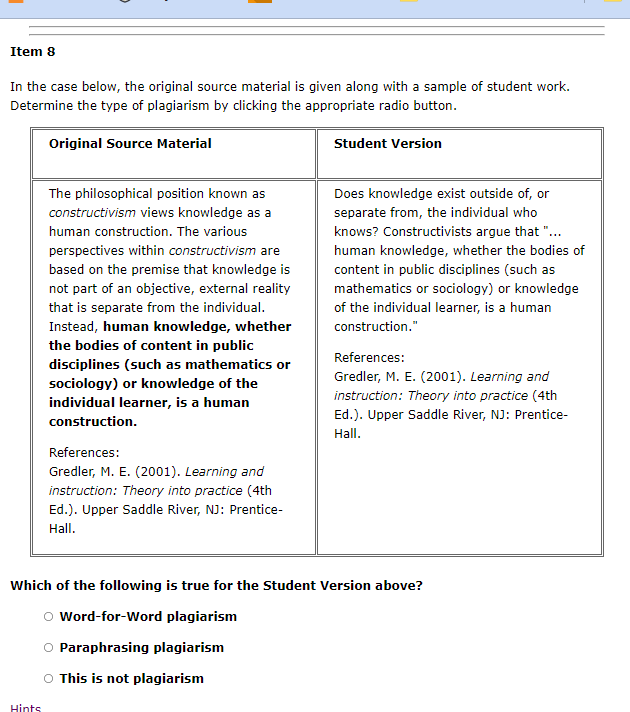 Solved In the case below, the original source material is | Chegg.com