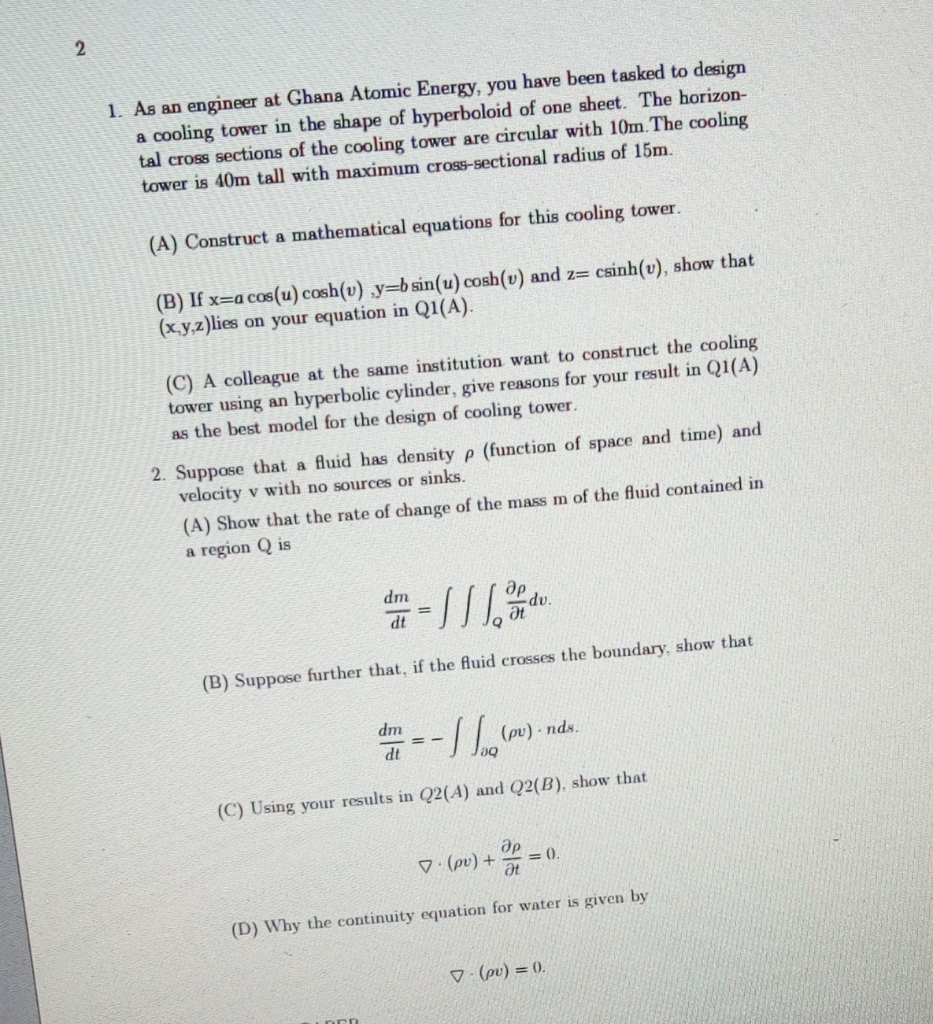 Solved 2 1. As an engineer at Ghana Atomic Energy, you have | Chegg.com