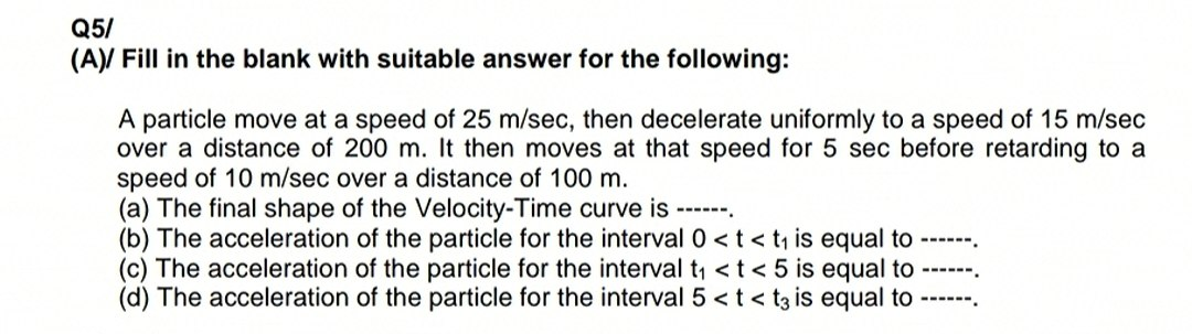 Solved Q5/ (A)/ Fill in the blank with suitable answer for | Chegg.com