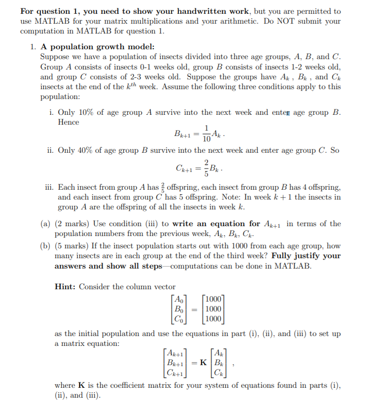 Solved For question 1, you need to show your handwritten | Chegg.com