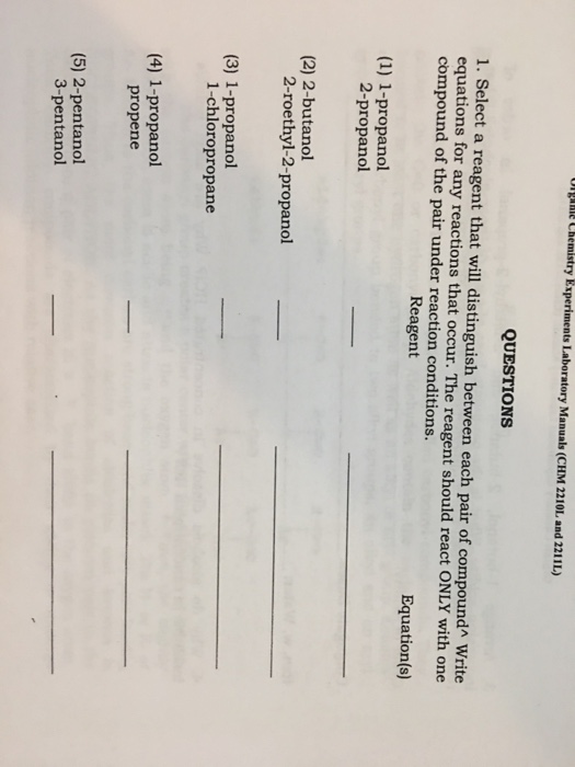 Solved OTIE Chemistry Experiments Laboratory Manuals (CHM | Chegg.com