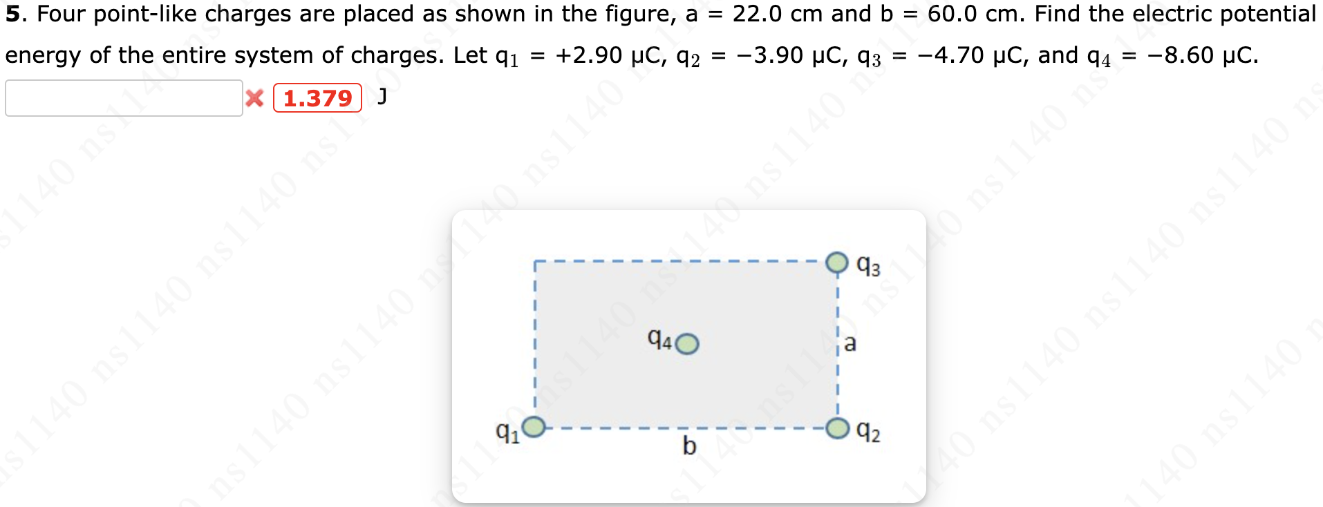 Solved 5. Four point-like charges are placed as shown in the | Chegg.com