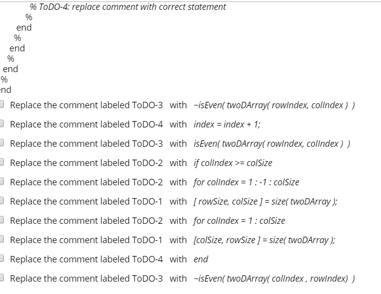 Solved Below is an incomplete implementation of a function | Chegg.com