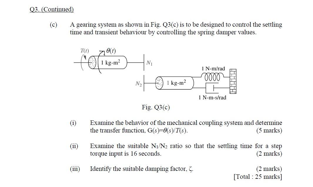 Solved Q3. (a) Define steady-state error and explain how to | Chegg.com