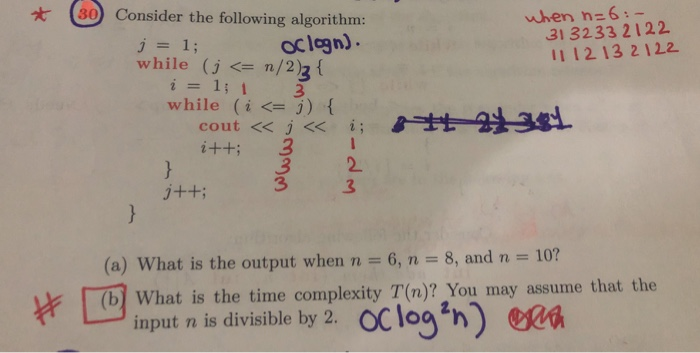 Solved 30 Consider the following algorithm: oclegn). when | Chegg.com