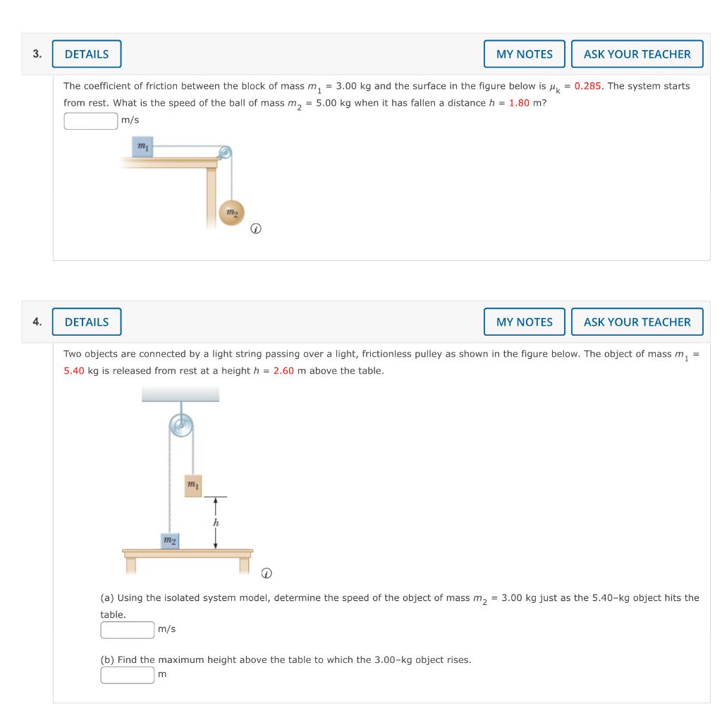 Solved The Coefficient Of Friction Between The Block Of Mass