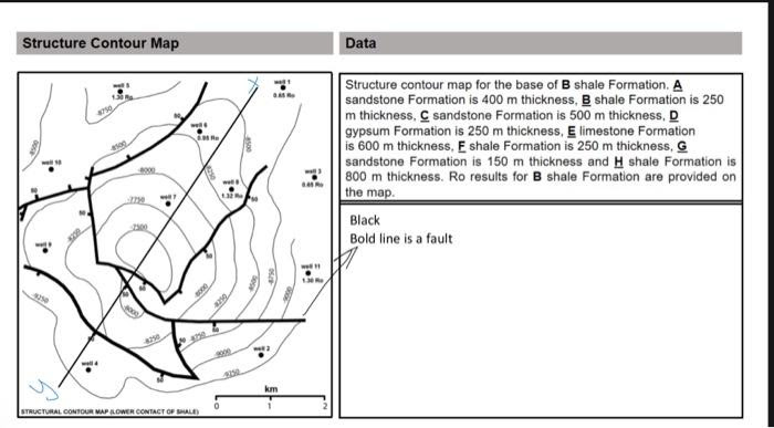 Solved Structure Contour Map Data Structure contour map for | Chegg.com