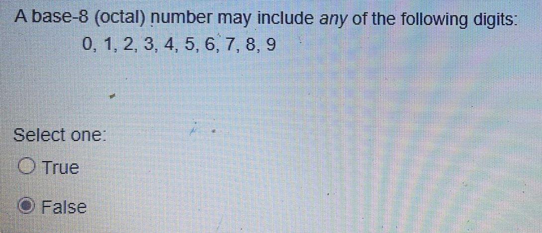Solved The bitwise operations can operate on any data type. | Chegg.com