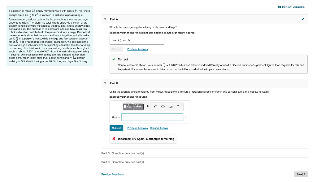 Solved Review Constants Part A What is the average angular | Chegg.com