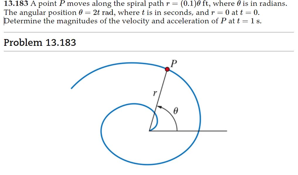 13 183 ﻿a Point P ﻿moves Along The Spiral Path