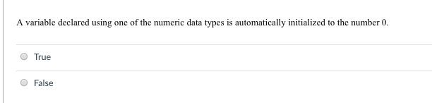 Solved A variable declared using one of the numeric data | Chegg.com