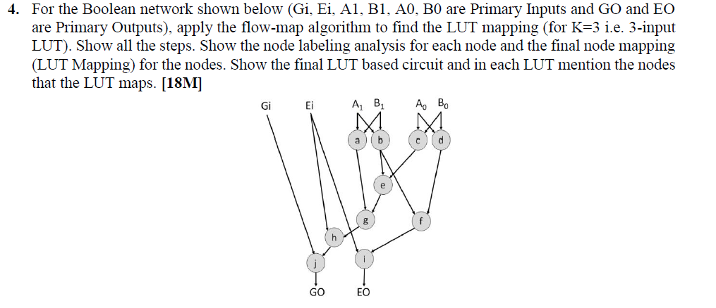 Solved 4. ﻿For the Boolean network shown below (Gi, ﻿Ei, | Chegg.com