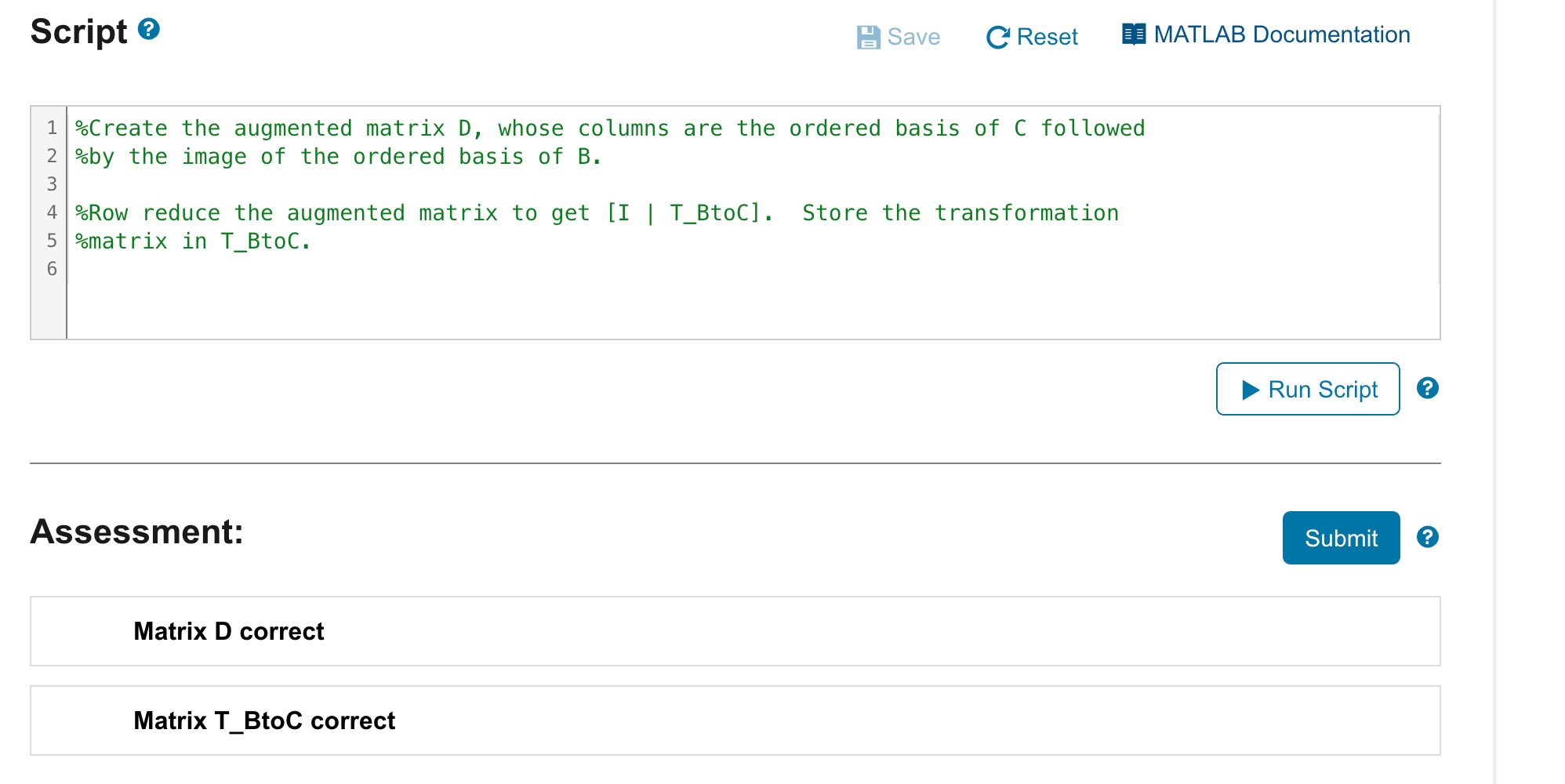 Solved In this activity you will find a matrix | Chegg.com